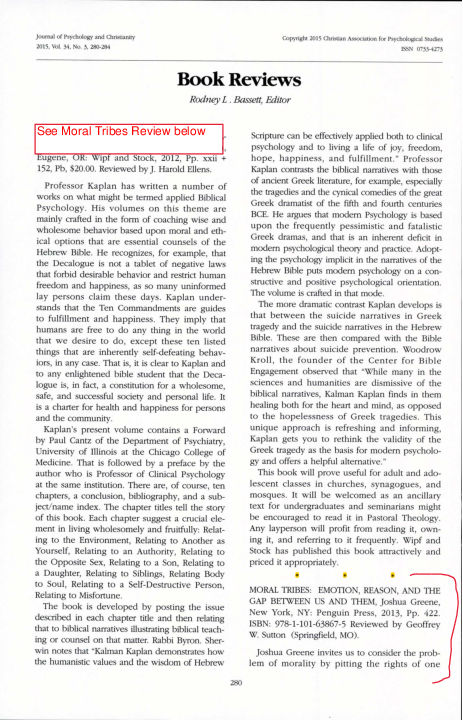(PDF) Moral tribes: Emotion, reason, and the gap between us and them ...