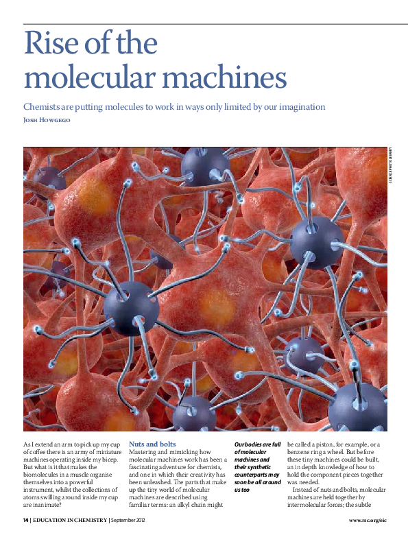 (PDF) Rise of the molecular machines