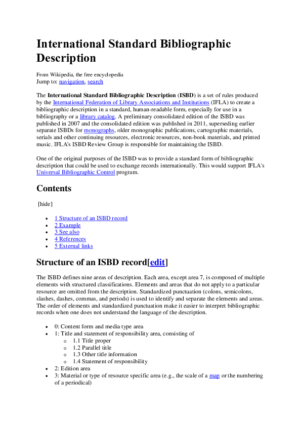 (DOC) International Standard Bibliographic Description