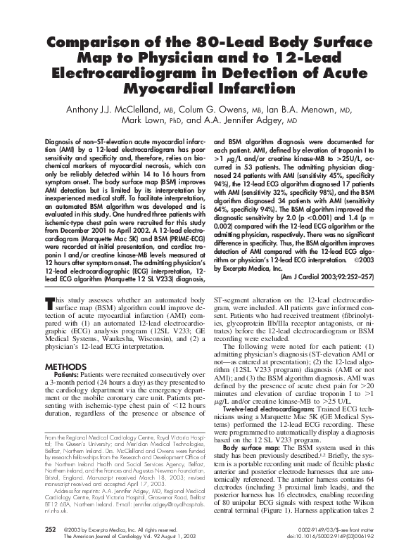 (PDF) Comparison of the 80-lead body surface map to physician and to 12 ...