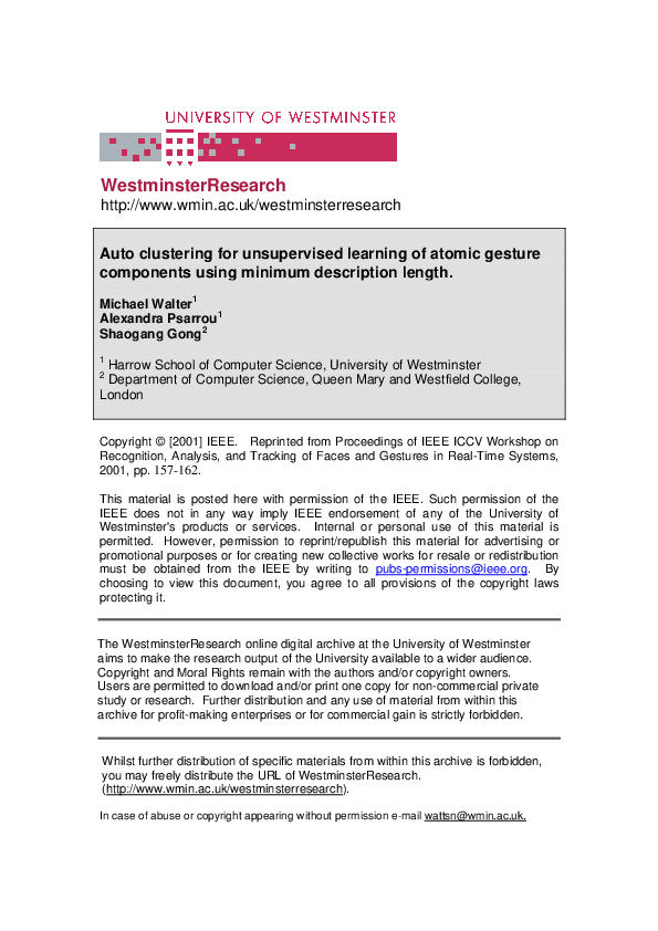 Pdf Auto Clustering For Unsupervised Learning Of Atomic Gesture Components Using Minimum