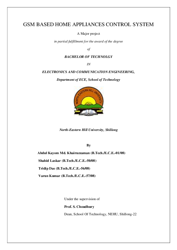 (PDF) GSM BASED HOME APPLIANCES CONTROL SYSTEM