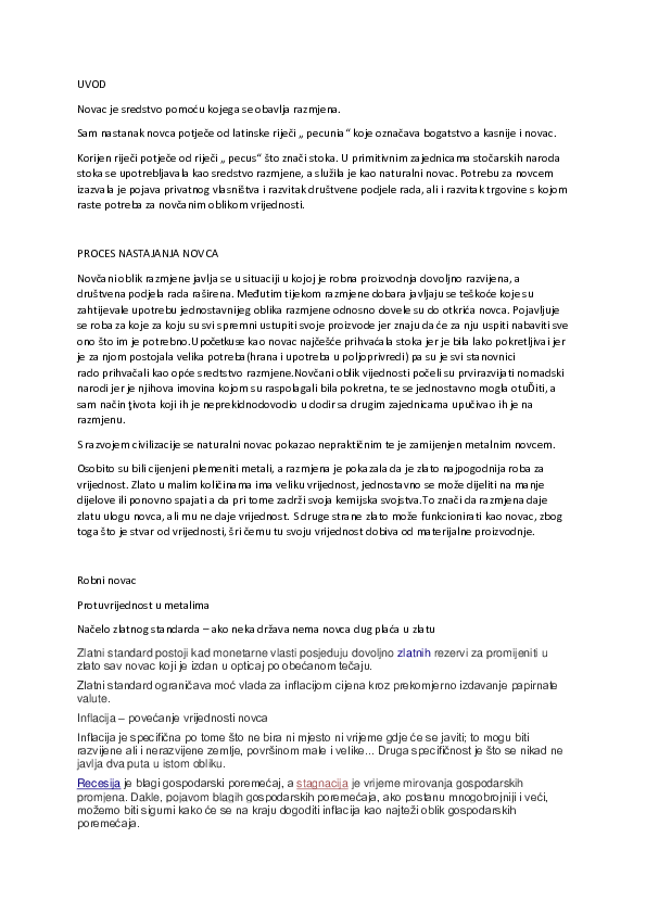 (DOC) Povijest novca