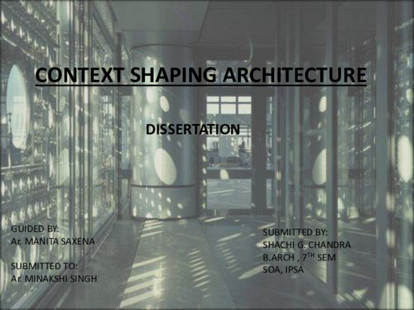 (PPT) context shaping architecture