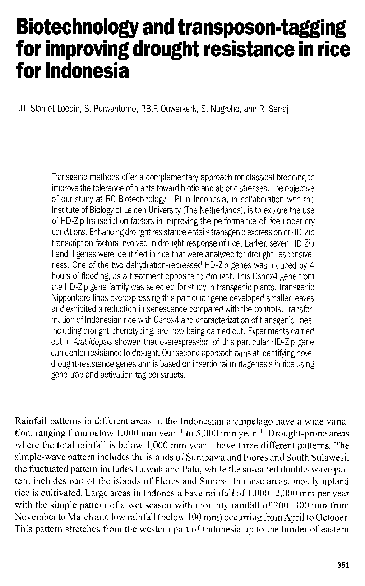(PDF) Biotechnology and transposon-tagging for improving drought ...