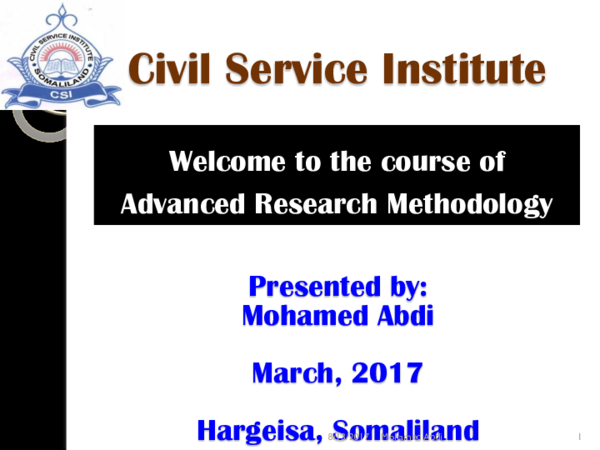 (PPT) Advanced Research Methodology