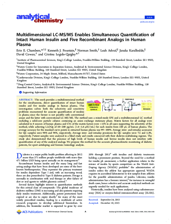 Pdf Multidimensional Lc Ms Ms Enables Simultaneous Quantification Of