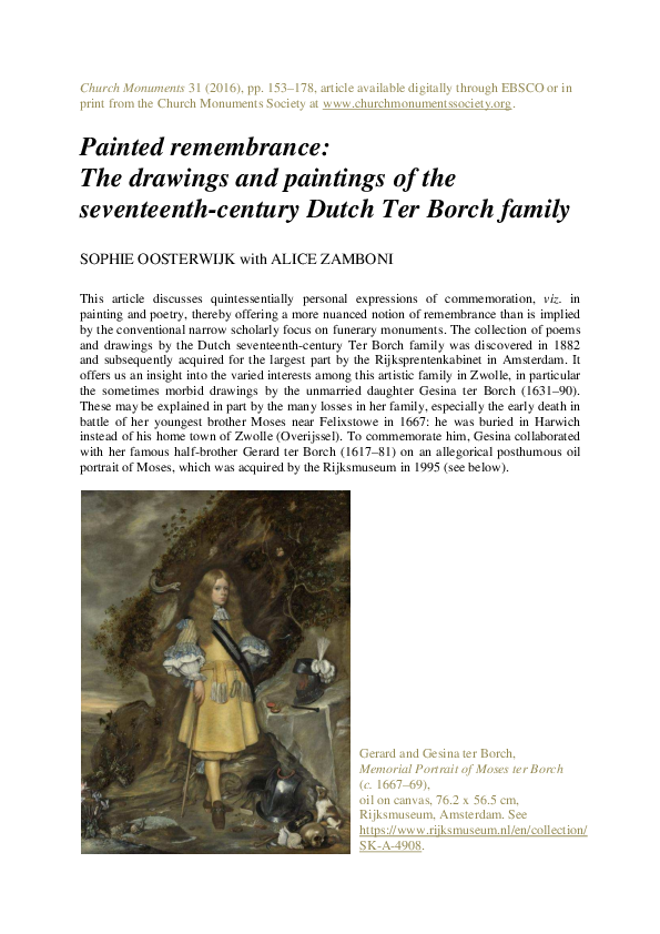 (PDF) Painted remembrance. The drawings and paintings of the ...