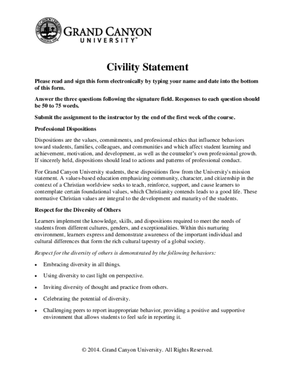 (DOC) Civility Statement