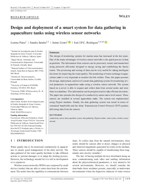 (PDF) Design and deployment of a smart system for data gathering in ...