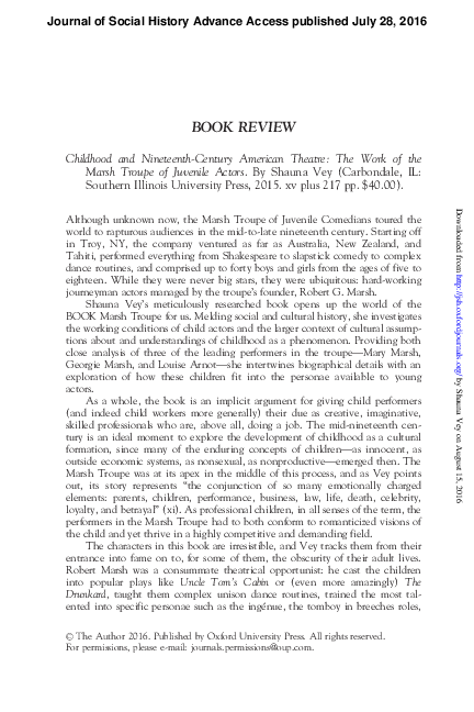 (PDF) Sarah E. Chinn. Review of S. Vey, CHILDHOOD AND NINETEENTH ...