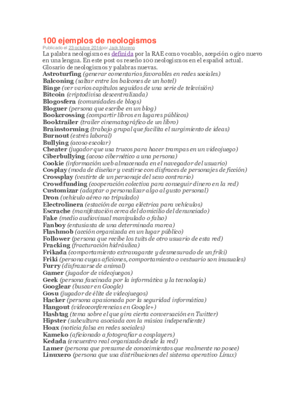 (DOC) 00 ejemplos de neologismos