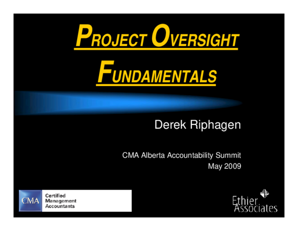 (PDF) PROJECT OVERSIGHT FUNDAMENTALS
