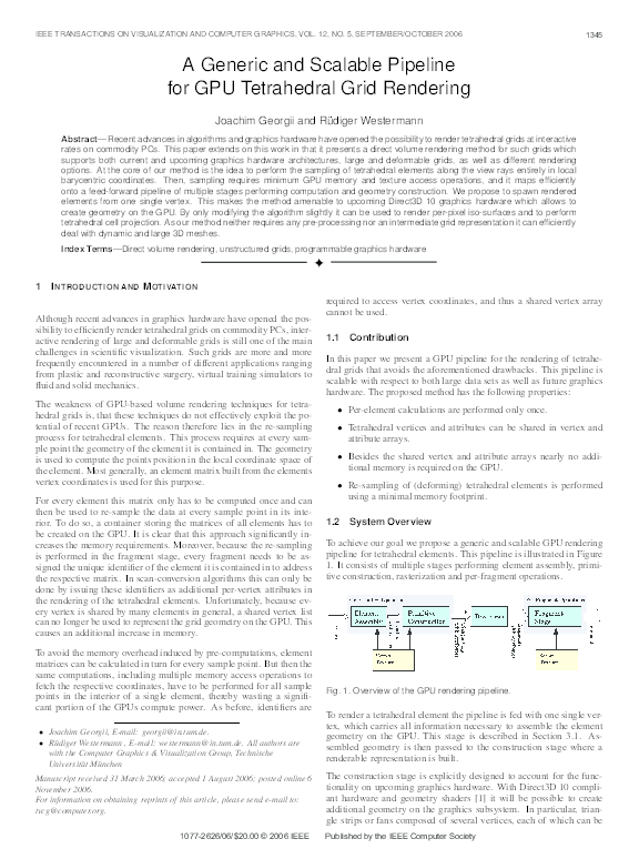 Pdf A Generic And Scalable Pipeline For Gpu Tetrahedral Grid Rendering