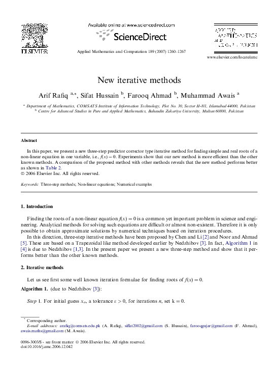 (PDF) New iterative methods