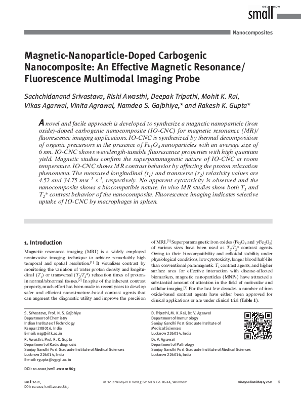 (PDF) corrigendum: Magnetic-Nanoparticle-Doped Carbogenic Nanocomposite ...