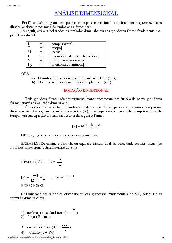 (PDF) ANÁLISE DIMENSIONAL(1)
