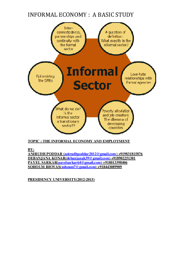 PDF Télécharger informal employment definition Gratuit PDF | PDFprof.com