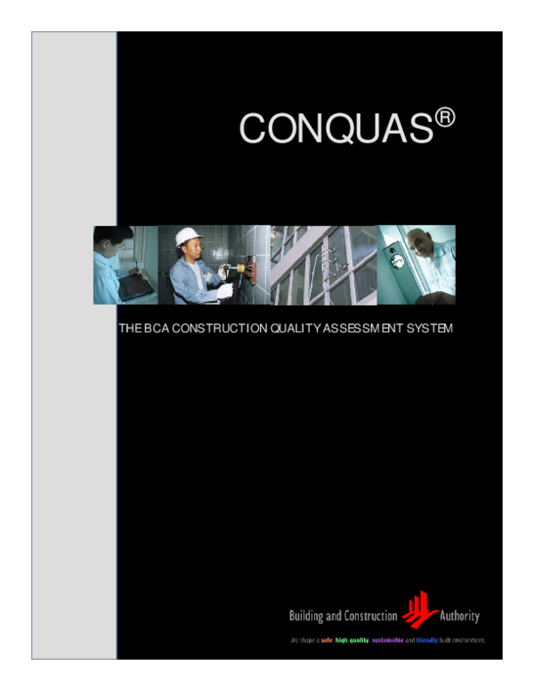 (PDF) CONQUAS ® THE BCA CONSTRUCTION QUALITY ASSESSMENT SYSTEM