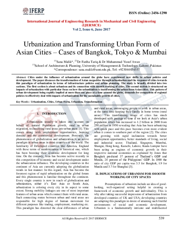 Le developement de Mumbai