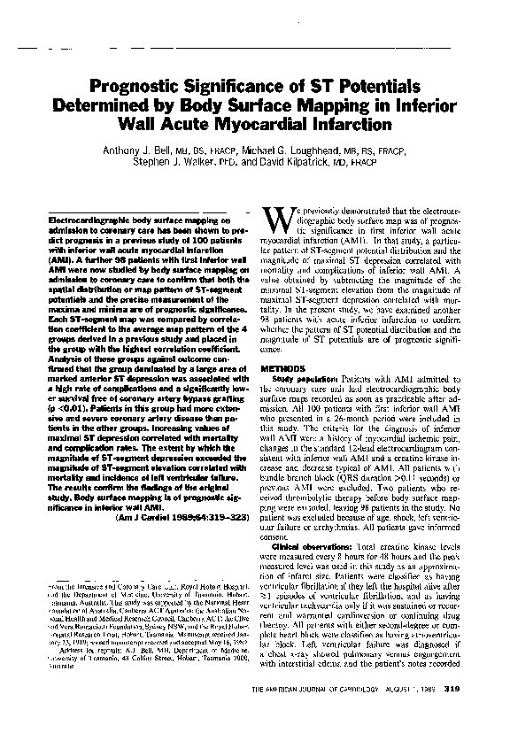 (PDF) Prognostic significance of ST potentials determined by body ...