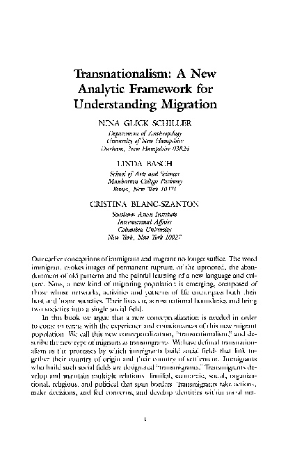(PDF) Towards a Definition of Transnationalism