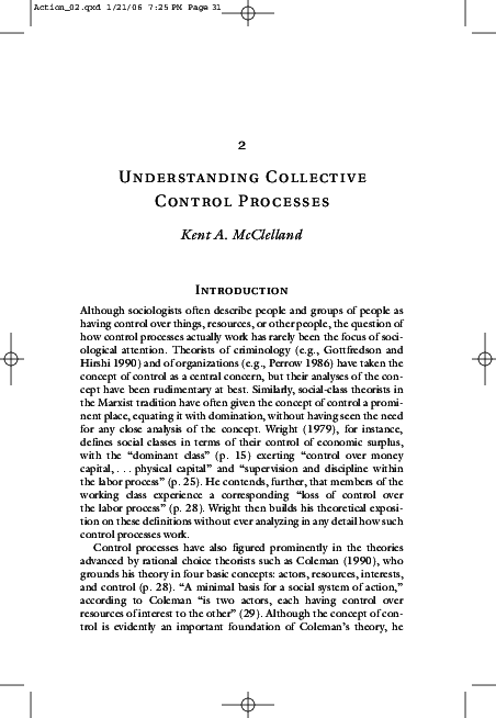 (PDF) Understanding Collective Control Processes