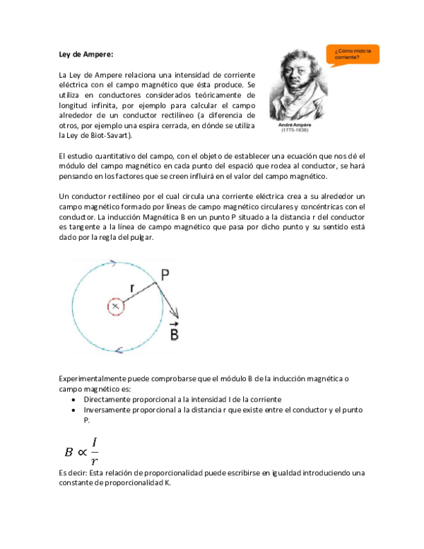 (DOC) Ley de Ampere