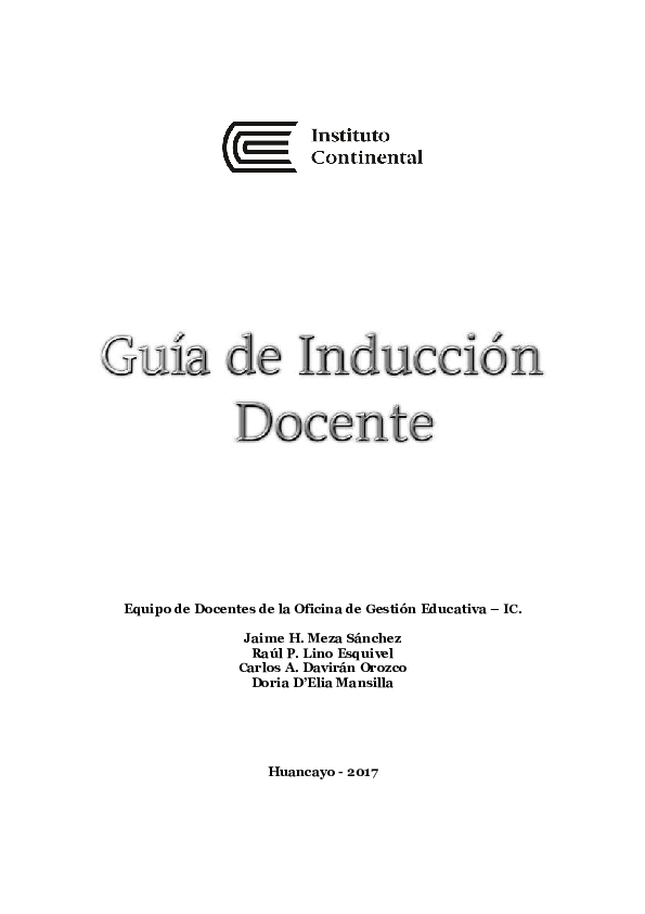 (PDF) GUÍA DE INDUCCIÓN DOCENTE