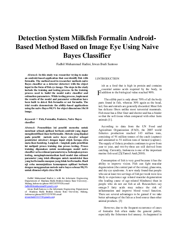 (DOC) Detection System Milkfish Formalin Android- Based Method Based on Image Eye Using Naive ...