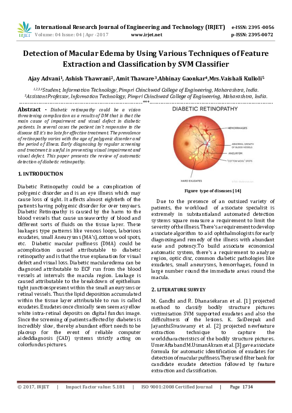 (PDF) Detection of Macular Edema by Using Various Techniques of Feature Extraction and ...