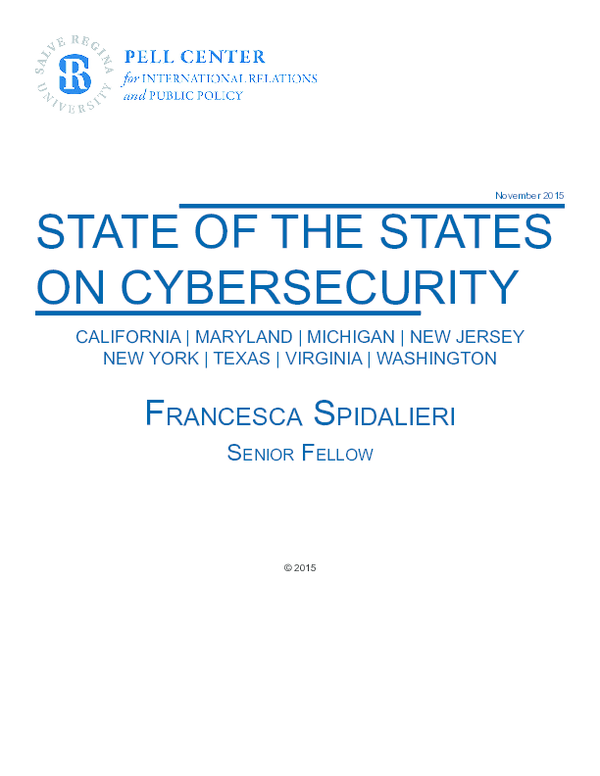 (PDF) State of the States on Cybersecurity