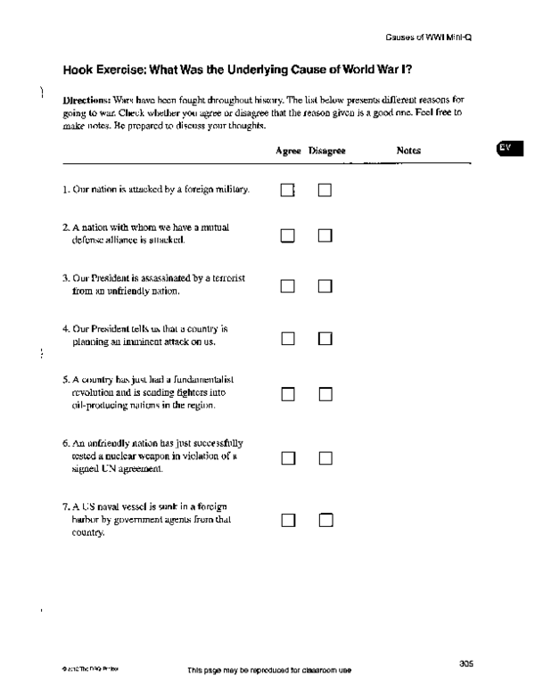 (PDF) Causes of World War I