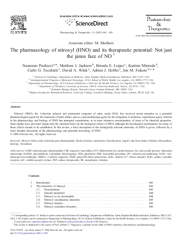 (PDF) Effect of nitroxyl on the hamster retinal nitridergic pathway ...