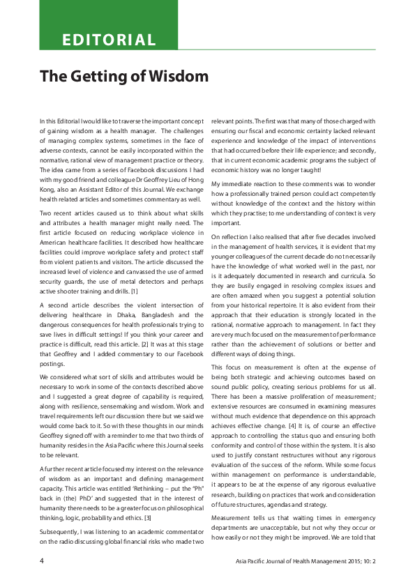 (PDF) The Getting of Wisdom