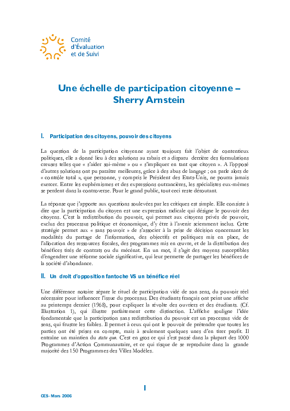 (PDF) Une échelle de participation citoyenne – Sherry Arnstein