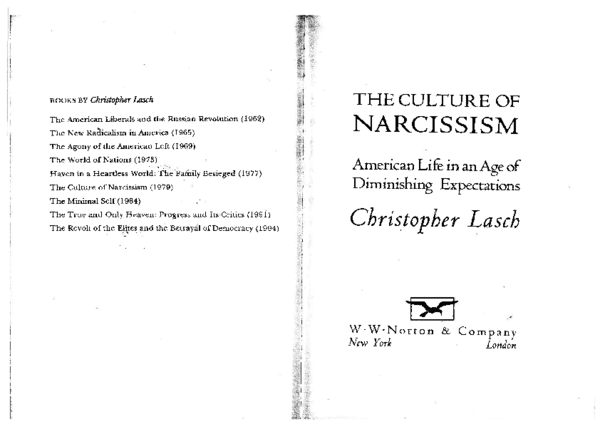 (PDF) Lasch Christopher The Culture of Narcissism
