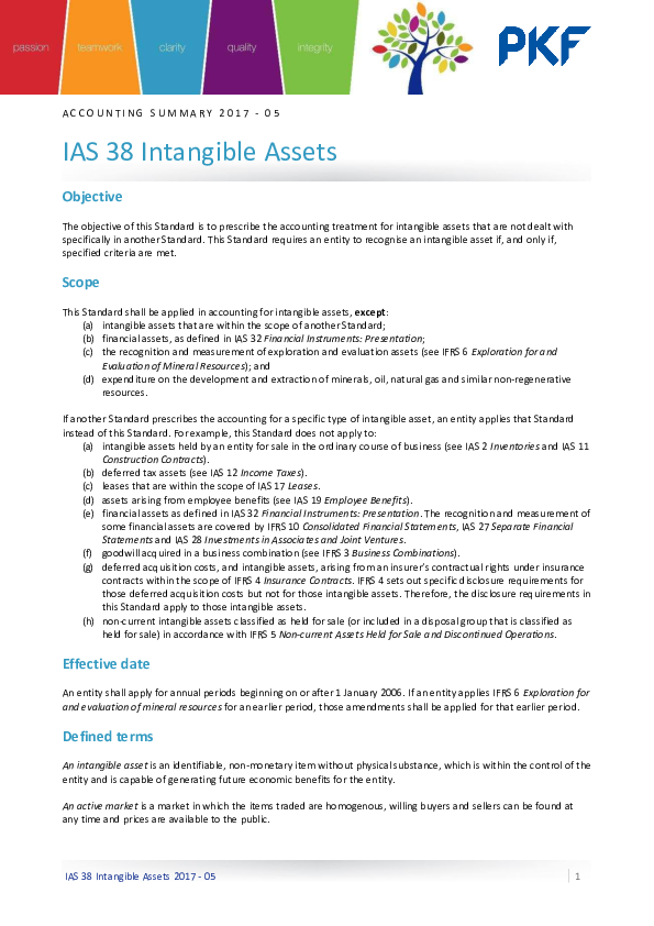 (PDF) Ias 38 intangible assets summary