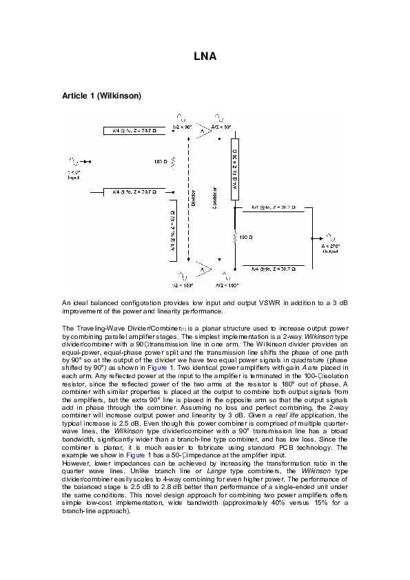 (PDF) LNA Article 1 (Wilkinson