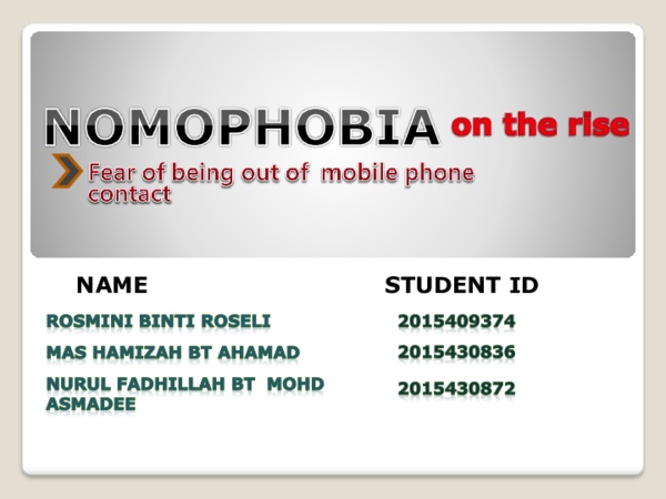 (PPT) NOMOPHOBIA SLIDES