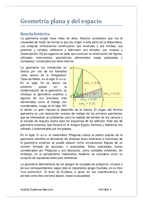 (DOC) Geometría plana y del espacio