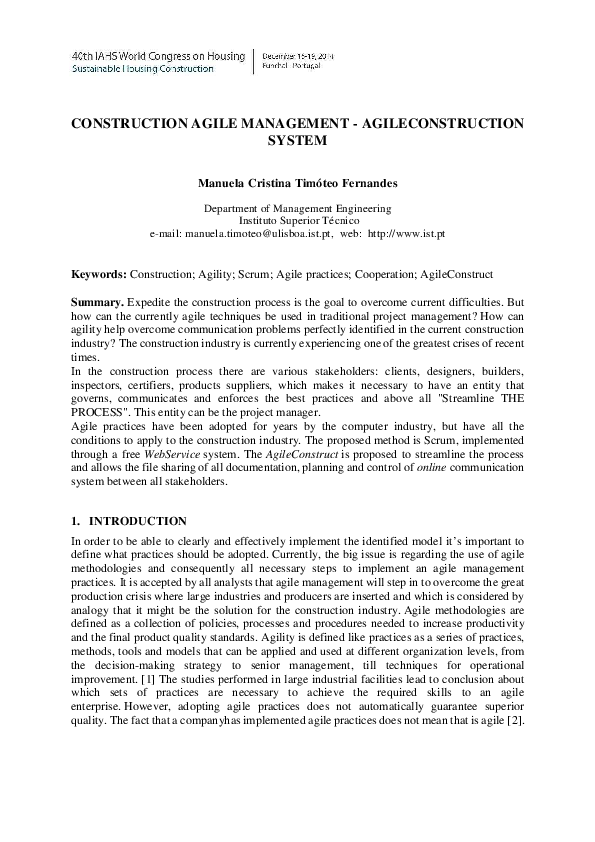 (PDF) CONSTRUCTION AGILE MANAGEMENT - AGILECONSTRUCTION SYSTEM.pdf