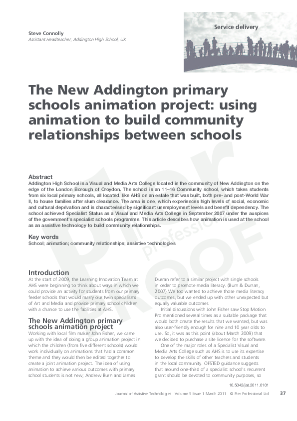 (PDF) The New Addington primary schools animation project: using ...