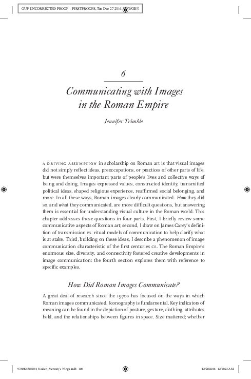 (PDF) “Communicating with Images in the Roman Empire.” In F. S. Naiden ...
