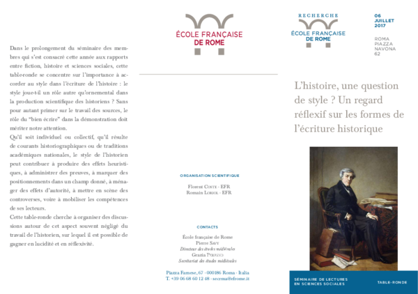 (PDF) L'histoire, une question de style ? Un regard réflexif sur les ...