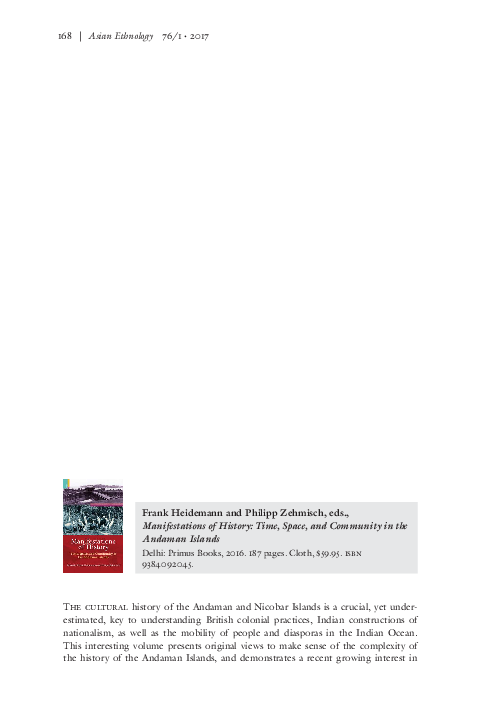 (PDF) Frank Heidemann and Philipp Zehmisch, eds., Manifestations of ...