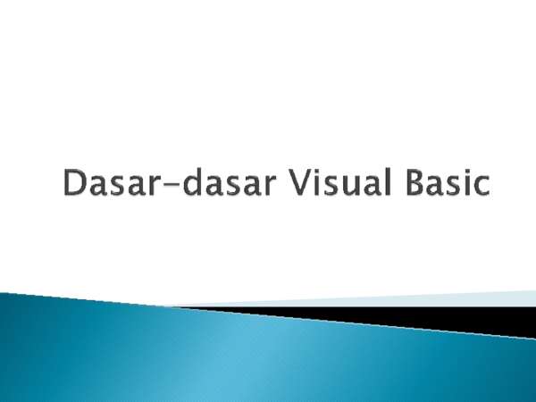 (PPT) Pert 3 Dasar Dasar Visual Basic