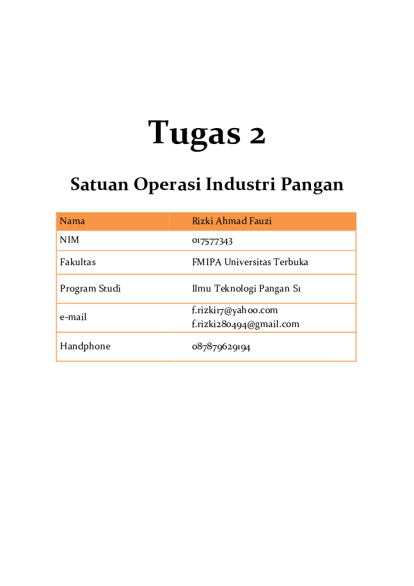 (DOC) Tugas 2 Satuan Operasi Industri Pangan.docx