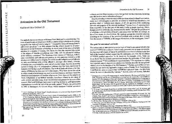 (PDF) Aniconism in the Old Testament