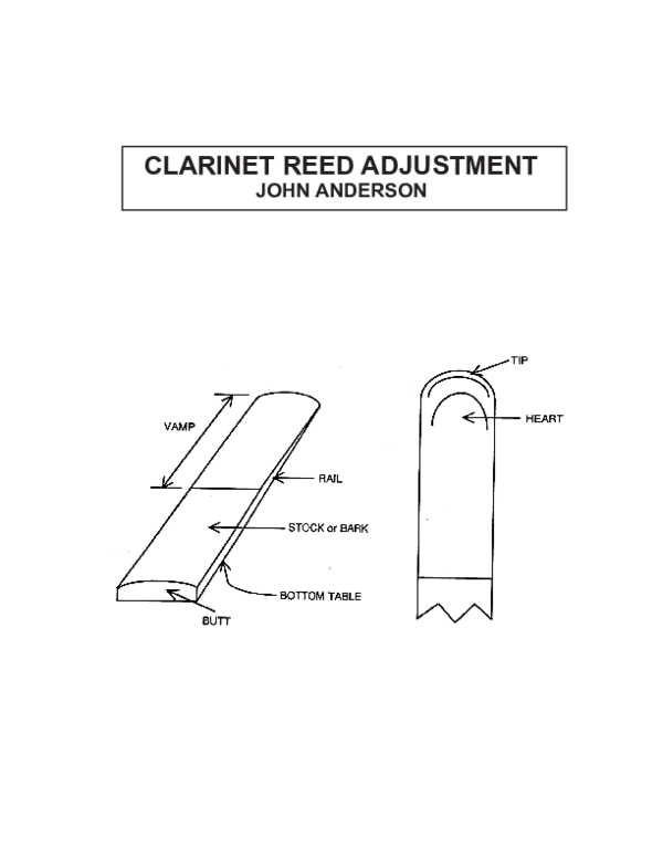 (PDF) CLARINET REED ADJUSTMENT